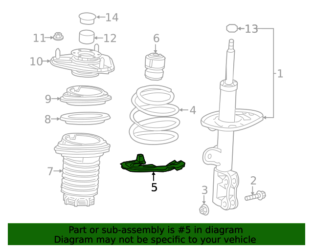 48158-02130 - Coil Spring Insulator 2019-2024 Lexus | AutoNationParts.com