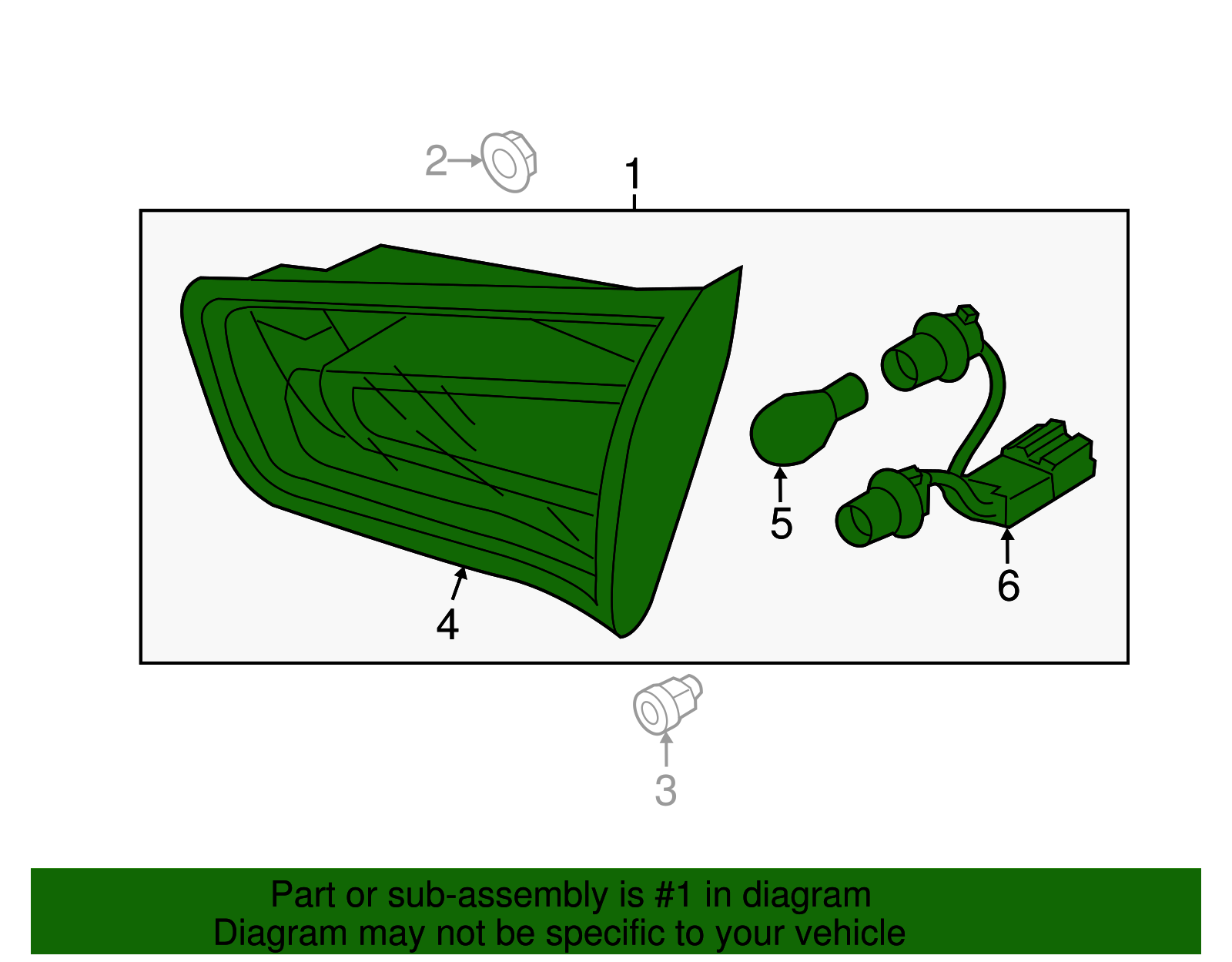 92406-3W500 - Backup Lamp Assembly 2014-2016 Kia Sportage | Kia Cheap Parts