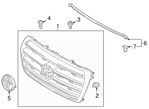 2013-2015 Toyota Land Cruiser Grille 53101-60916 | Toyota Parts Center