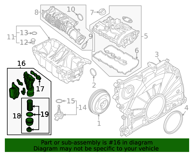 11428580412 - 2019-2024 BMW Oil Filter Housing (11-42-8-580-412) | BMW ...