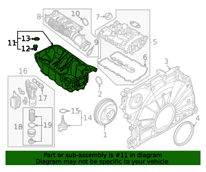 Genuine BMW 11-13-8-580-120 | Oil Pan | FREE Shipping on Most Orders ...