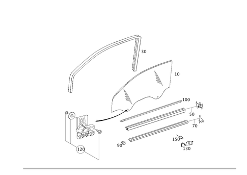 Front Door Windows for 1999 Mercedes-Benz C230 | Mercedes-Benz USA Parts