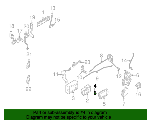 1996-1999 Nissan Pathfinder Handle, Inside Cap 80676-0W007 | Nissan ...