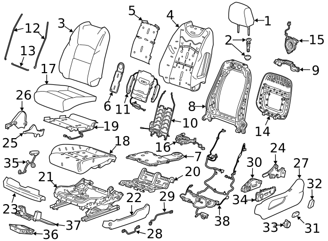 2019-2024 Cadillac XT4 F Bezel 84172830 GM | GMPartsDirect.com