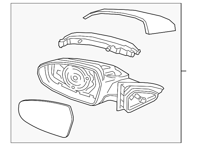 2019-2020 Kia Forte Mirror Assembly - Driver's Side (LH) 87610-M7000 ...