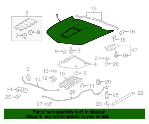 2014-2015 Chevrolet Camaro Hood 22972003 GM | GMPartsDirect.com