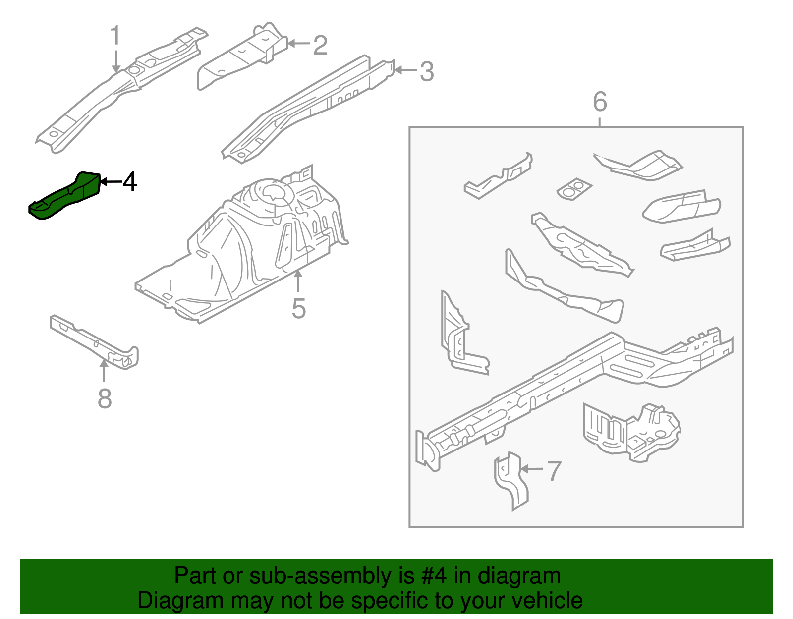 2005-2014 Ford Mustang | Fender Mtg Bkt | 5R3Z-16D156-AA | Walls' Ford ...