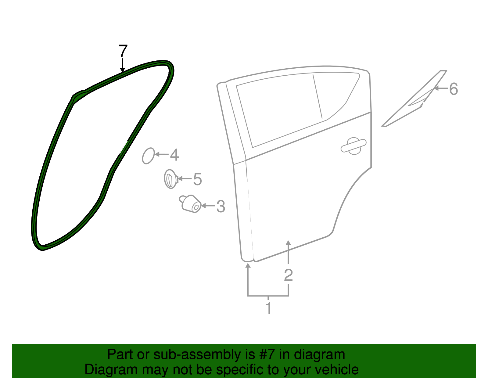 2015-2019 Nissan Versa Door Weather-Strip 82831-9KE1A | Bill Kay Nissan ...