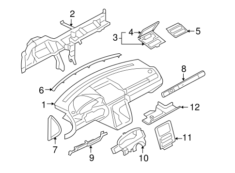 Instrument Panel for 2008 Mercury Sable | Levittown Ford Parts