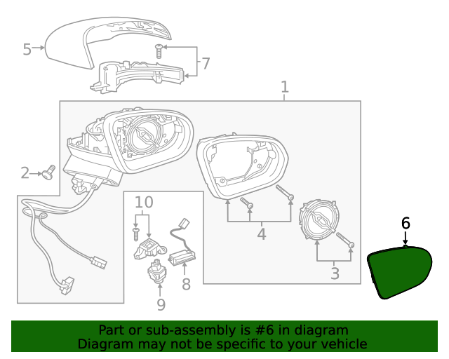 099-810-23-01 - Mirror Glass - Left 2019-2020 Mercedes-Benz | Mercedes ...