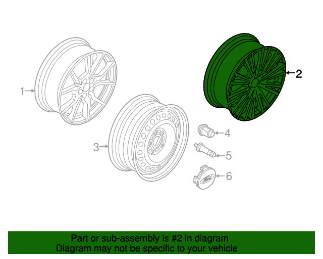 Genuine OEM Ford Part - Wheel, Alloy G1EZ-1007-A | Genuine OEM Ford ...