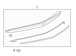 2016-2019 Cadillac ATS Primed Rear Spoiler Assembly 23416156 GM ...