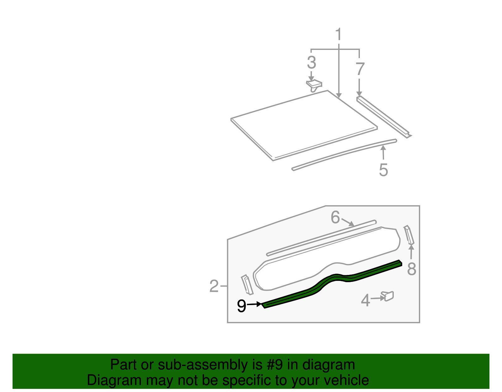 2004-2009 Toyota Prius Lower Molding 75575-47010 | Toyota Parts Center