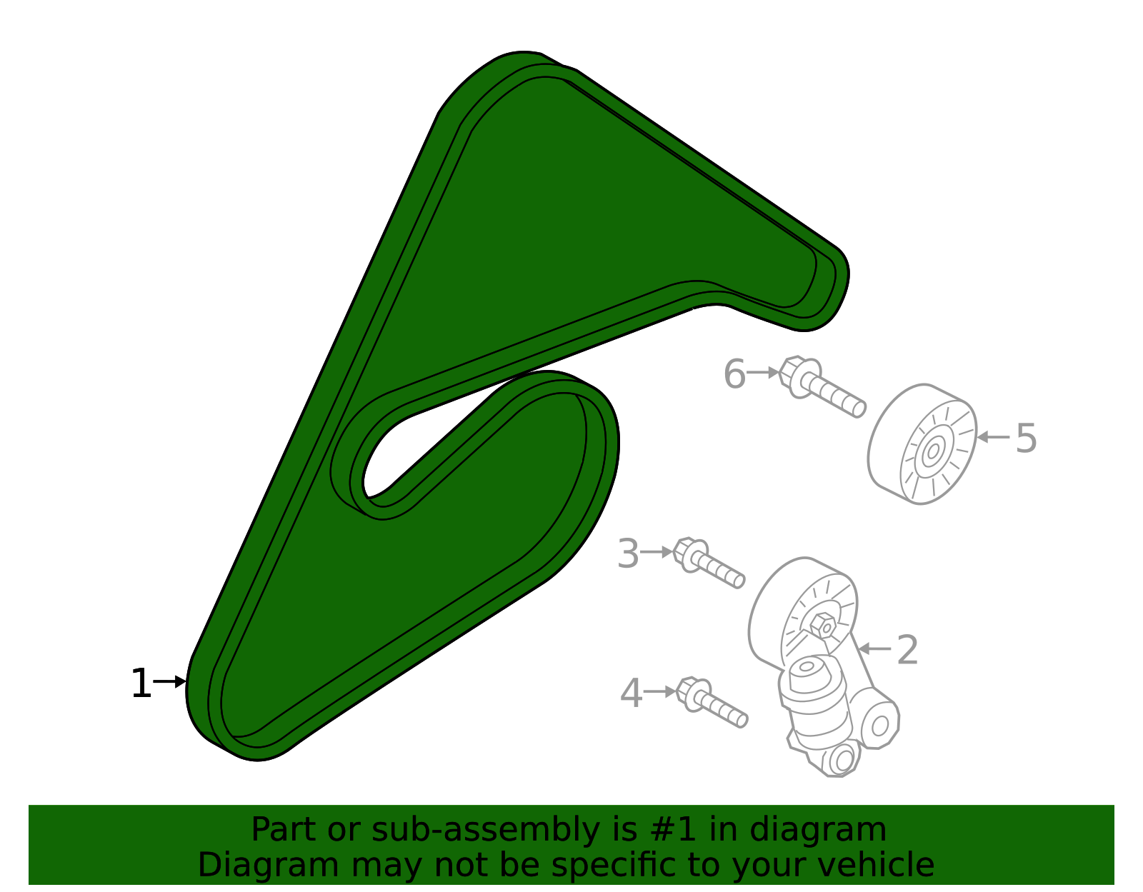 Hyundai - 25212-3N100 - Serpentine Belt - 2021-2025 Genesis | OEM ...