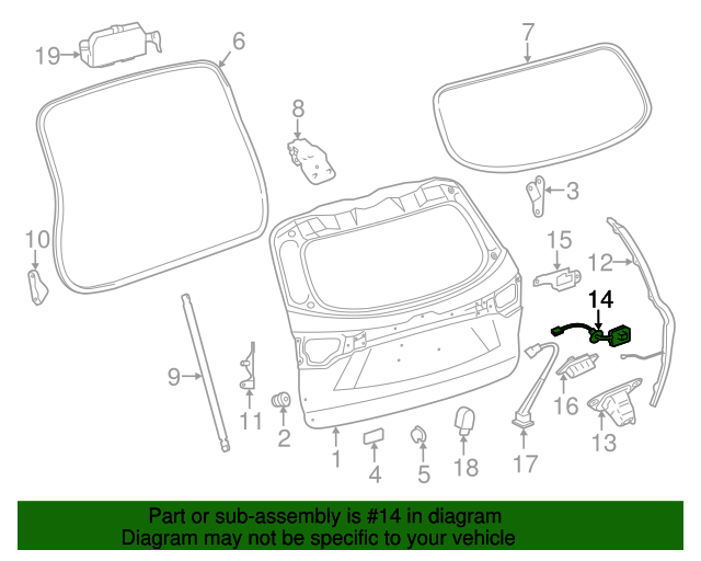 2014-2019 Toyota Highlander Glass Switch 84840-0E050 | Toyota Parts Center