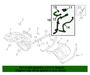 31030-D2500 - Fuel Filler Neck 2017-2019 Genesis G90 | AutoNationParts.com