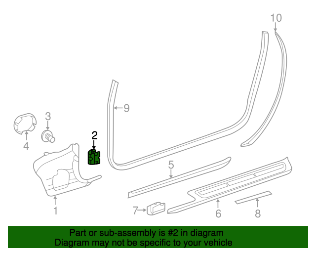 002-991-62-70 - Kick Panel Trim Clip 2012-2020 Mercedes-Benz | Mercedes ...