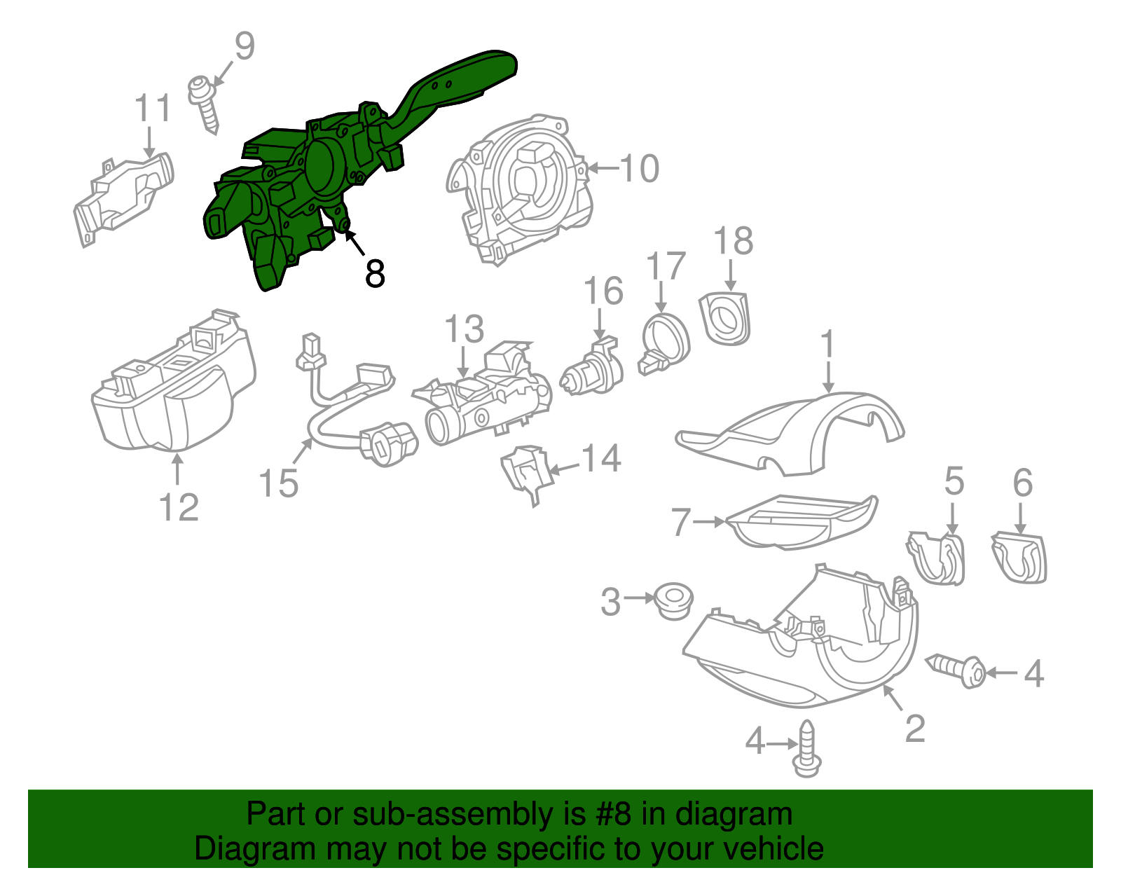 2018-2021 Volkswagen Multi-Function Switch 5Q0-953-513-T-IGI | VW ...