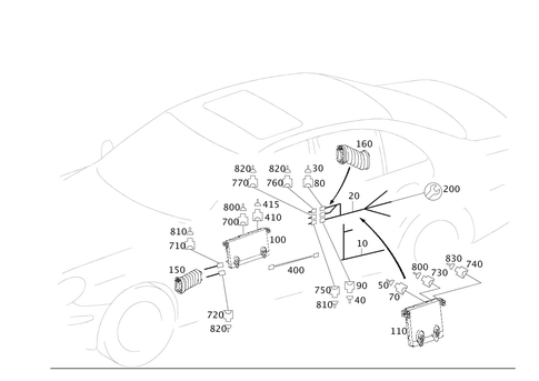 Door Cable Harnesses & Protective Hoses for 2007 Mercedes-Benz E320 ...