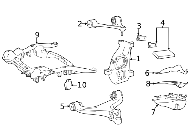 190-330-34-00 - Lower Control Arm 2016 Mercedes-Benz AMG® GT S ...