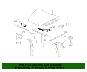 74198-SDN-A00 - Outer Seal 2003-2007 Honda Accord | Honda Parts Online