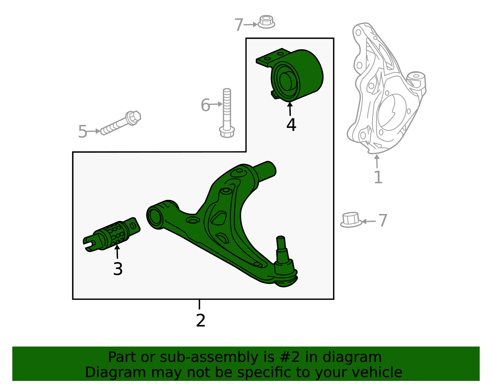 2019-2025 GM Front Driver Side Lower Control Arm 84892165 | TascaParts.com