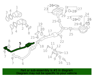 8W0-253-350-BM - Exhaust Pipe 2018-2024 Audi | AutoNation Parts