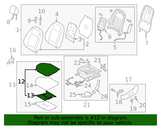 88150-J9200 - Seat Cushion Pad 2018-2023 Hyundai | AutoNationParts.com