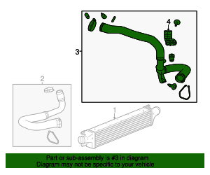2012-2014 Chevrolet Sonic Turbocharger Intercooler Hose 95182749 GM ...
