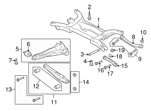 2008-2020 Mitsubishi Trailing Arm Bolt MU000995 | Auto Parts