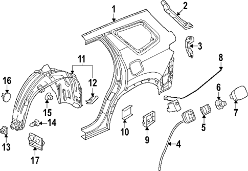 Quarter Panel & Components for 2025 Honda Pilot | OEM Honda Parts Warehouse
