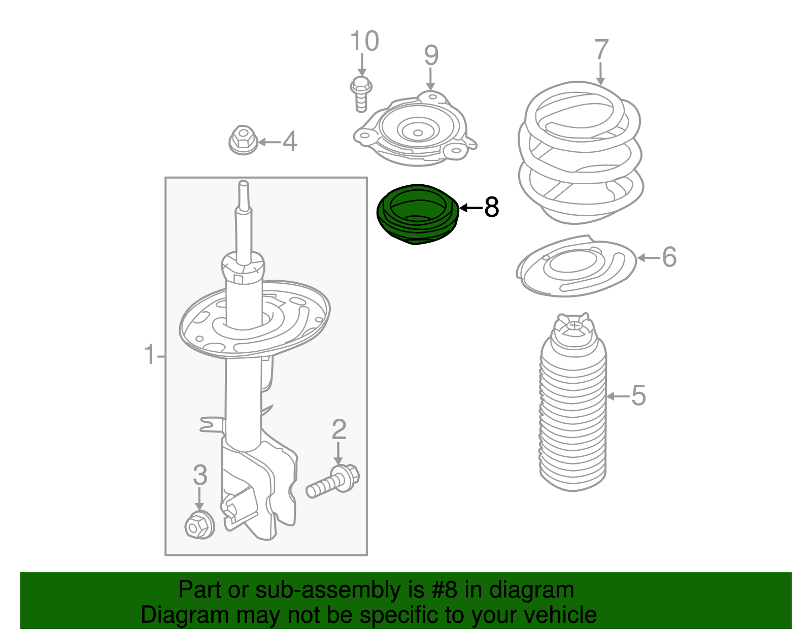 2007-2017 Nissan Bearing 54325-JA00A | Melloy Nissan Parts
