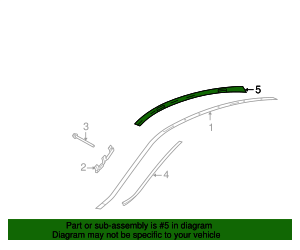 212-690-31-82-9040 - Roof Molding 2011-2016 Mercedes-Benz | Mercedes ...