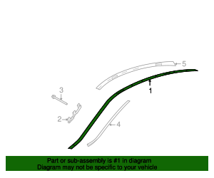 2010-2013 Mercedes-Benz Drip Molding 207-690-17-62-9799 | MB OEM Parts