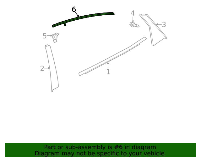 72965-TEA-T01 - Upper Molding - 2018-2020 Honda Civic | Genuine Honda Parts
