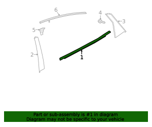 72950-TBA-A01 - Door Belt Molding 2016-2021 Honda Civic ...