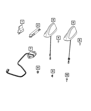 2019-2024 Ram 1500 Cable & Base Assembly Antenna 68475114AA | My Mopar ...