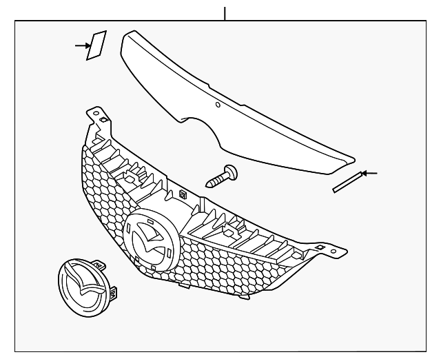 2007-2009 Mazda 3 Grille Assembly BR5H-50-710C | MazdaParts.Online