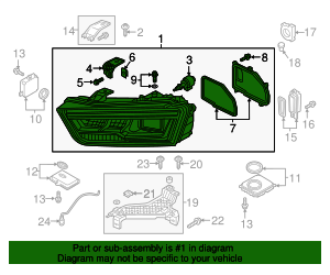 Genuine Audi 8U0-941-773-B | Composite Headlamp | FREE Shipping on Most ...