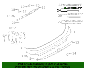 2019-2021 Subaru Ascent OEM NEW 2019-2021 Subaru Ascent Nameplate ...