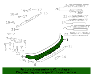 2019-2022 Subaru Ascent Finish Panel 91111XC37ANN | Subaru Parts Store