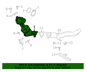 Genuine OEM Catalytic Converter Part# J9C6240 Fits 2018-2021 Jaguar E ...