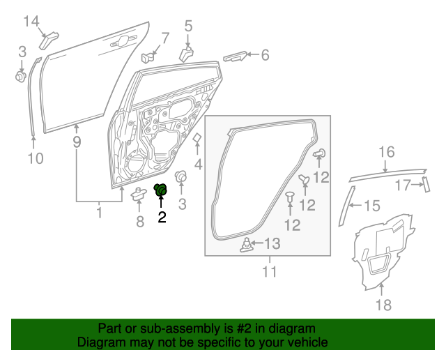 90541-09124 - Door Shell Bumper 2009-2022 Toyota | Longo Toyota Parts