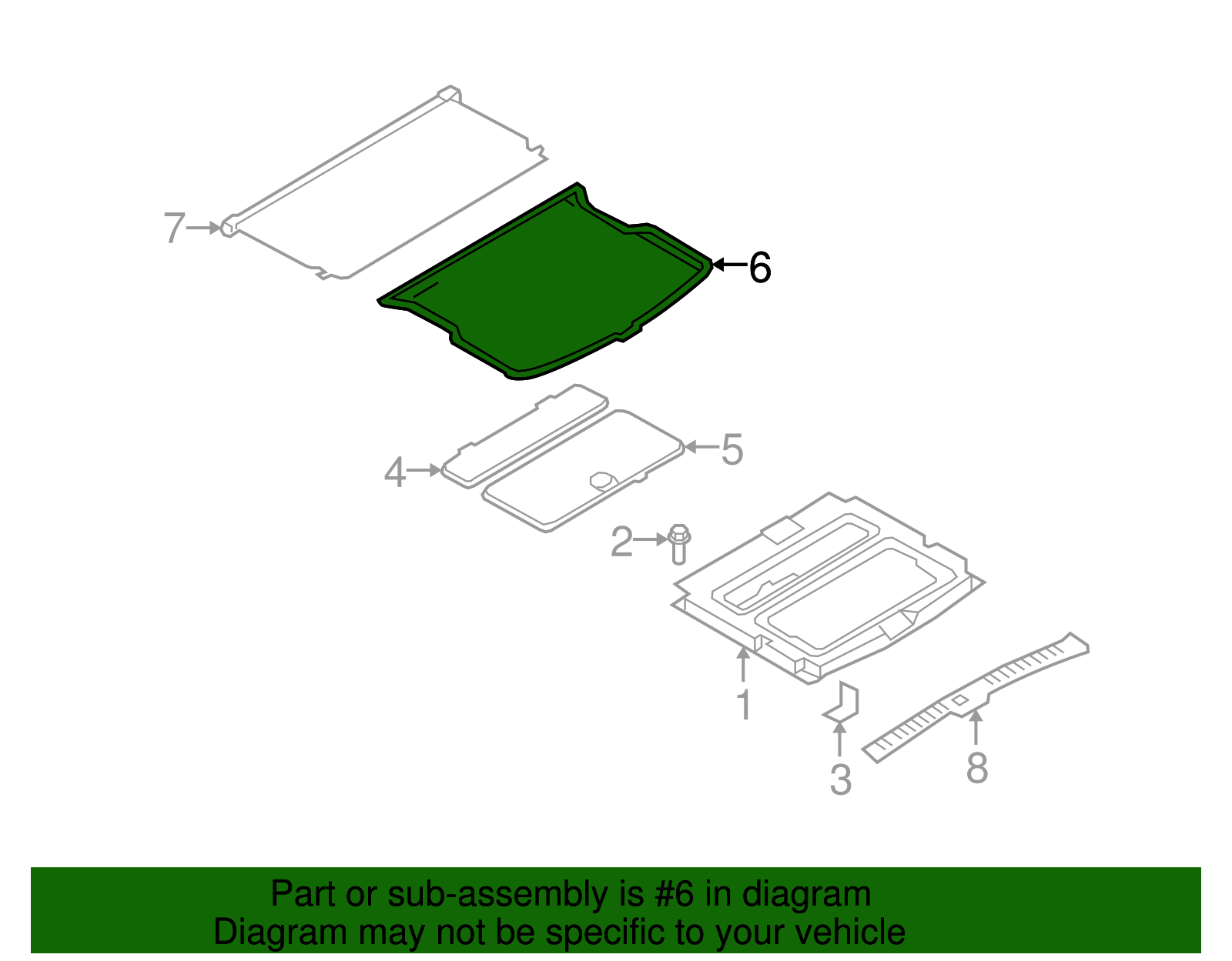 AL8Z-7813046-AA - Trunk Mat 2008-2012 Ford | Big 3 Auto Parts