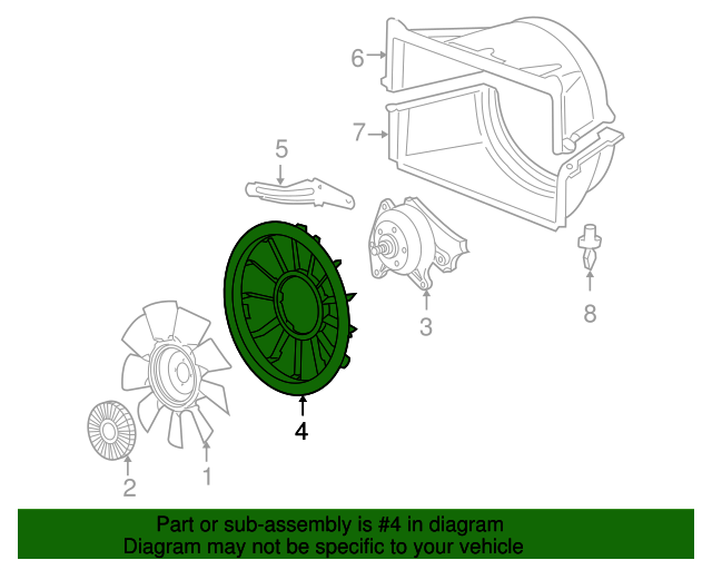 2006-2010 GM Engine Cooling Fan Shroud 15780450 GM | GMPartsDirect.com