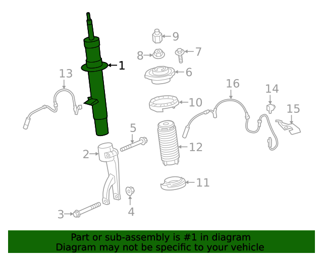 37106869029 - 2019-2023 BMW X5 Suspension Strut (37-10-6-869-029) | BMW ...