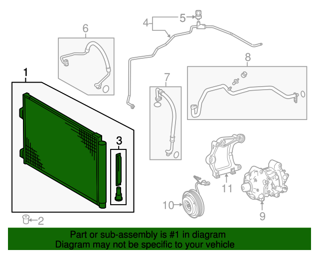 2013-2018 Toyota RAV4 Condenser Assembly 88460-0R030 | Toyota Parts Center