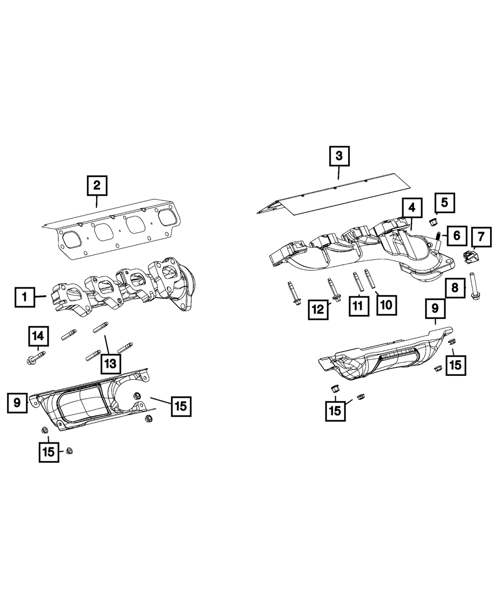 2014-2020 Ram Exhaust Manifold, Left Side 5045485AC | We R Mopar