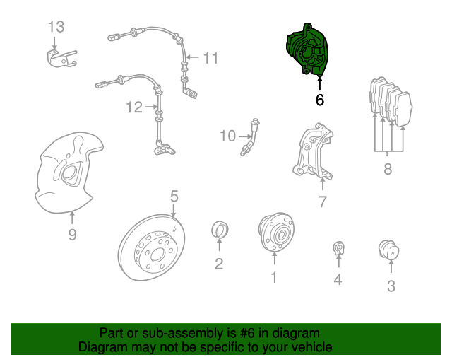 003-420-83-83 - Caliper Mercedes-Benz USA Parts