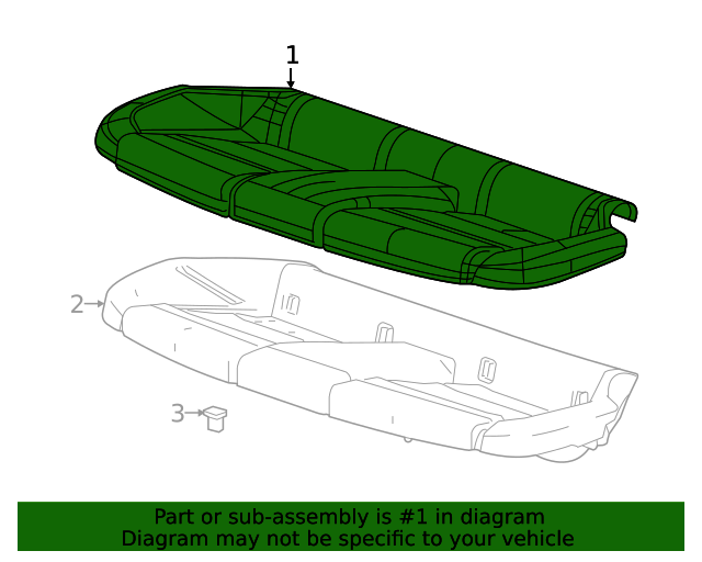 2022 Cadillac CT5 Cushion Cover 85122868 | GMPartsDirect.com
